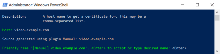 How to create a "Let's Encrypt" certificate on Windows