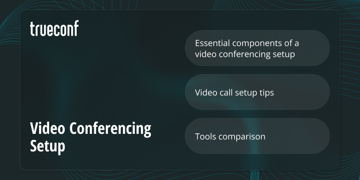 How to create video setup for conferencing during a meeting?