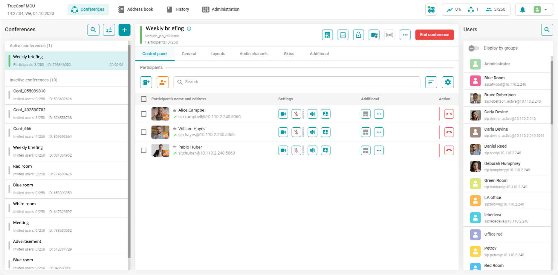 Software Based Mcu Server For Video Conferencing — Trueconf Mcu